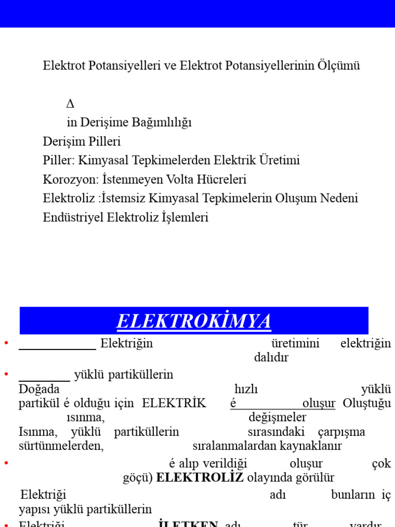 Elektrokimya | PDF