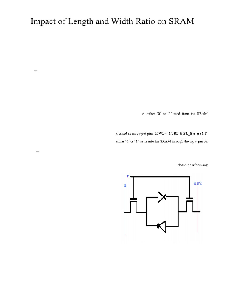 Impact of Length and Width Ratio On SRAM | PDF | Random Access Memory ...