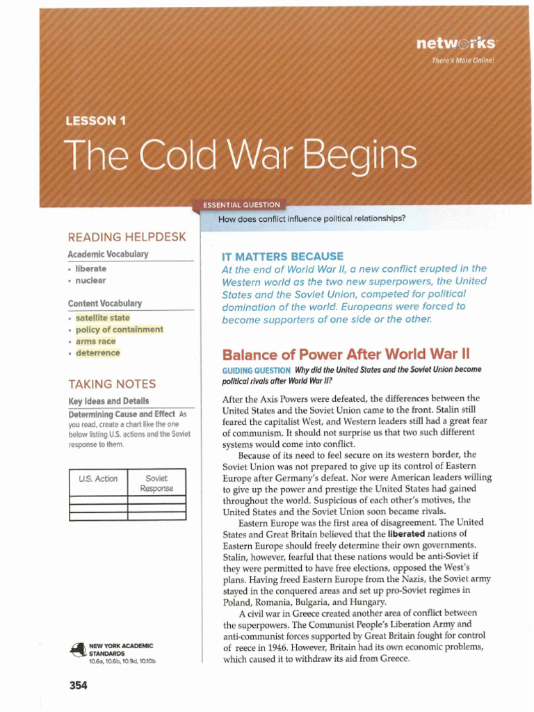 14.1 - The Cold War Begins | PDF