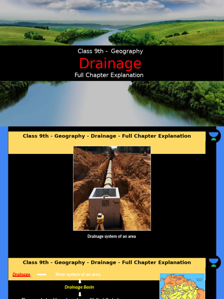 Drainage Full Chapter Explanation | PDF | Lake | Drainage Basin
