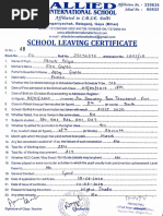 Transfer Certificate Sample | PDF