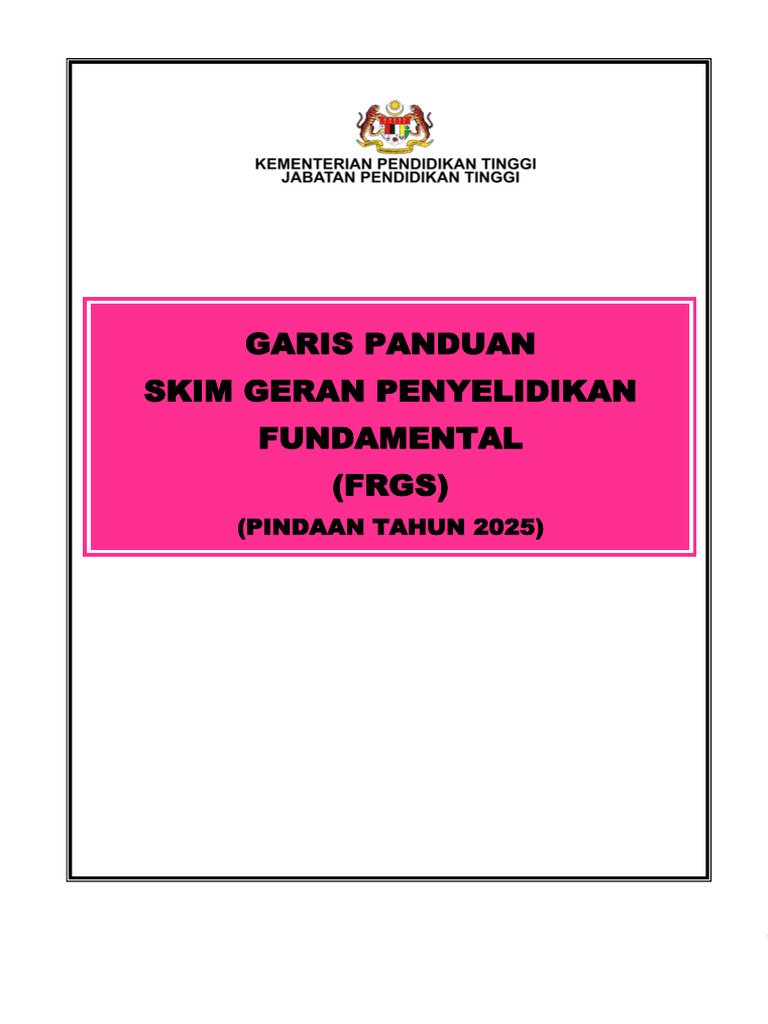 Garis Panduan Frgs (2025) | PDF