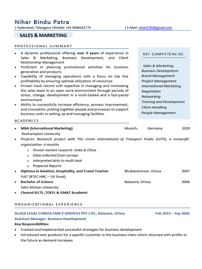 Resume Ni Harbin Du Patra | PDF | Business | Business Economics