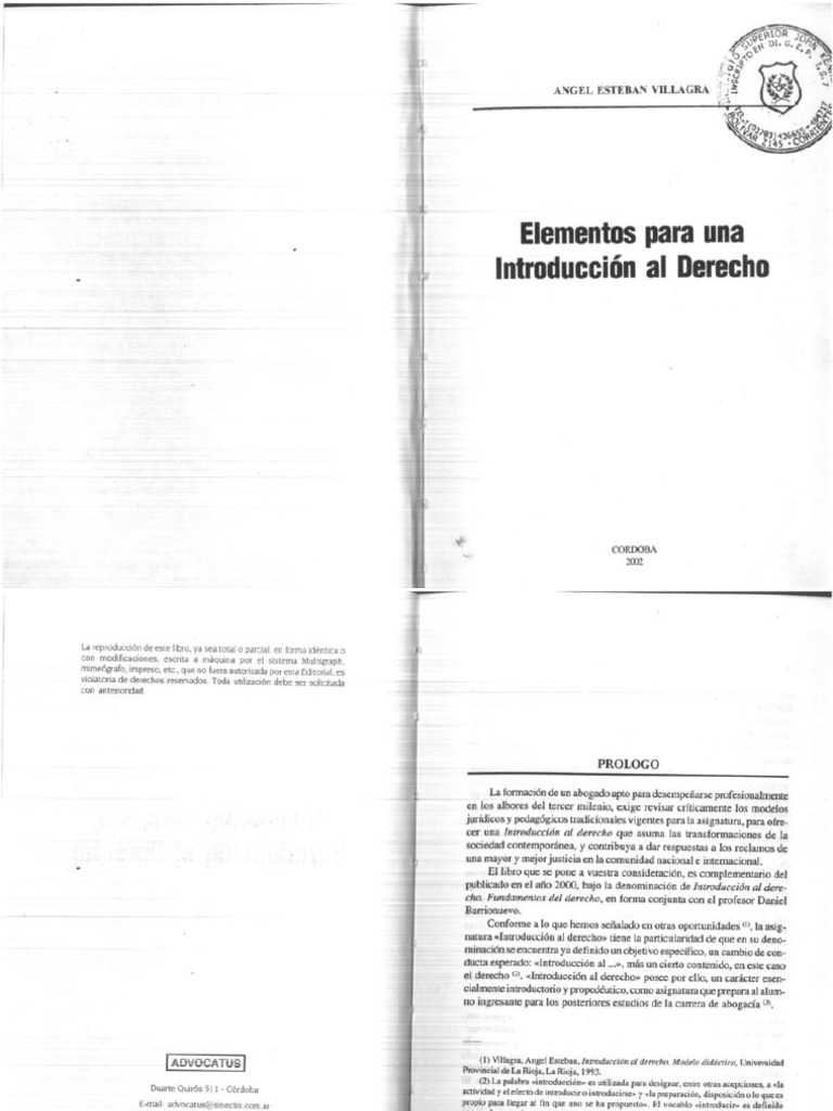 Elementos para Una Introduccion Al Derecho PDF Free | PDF