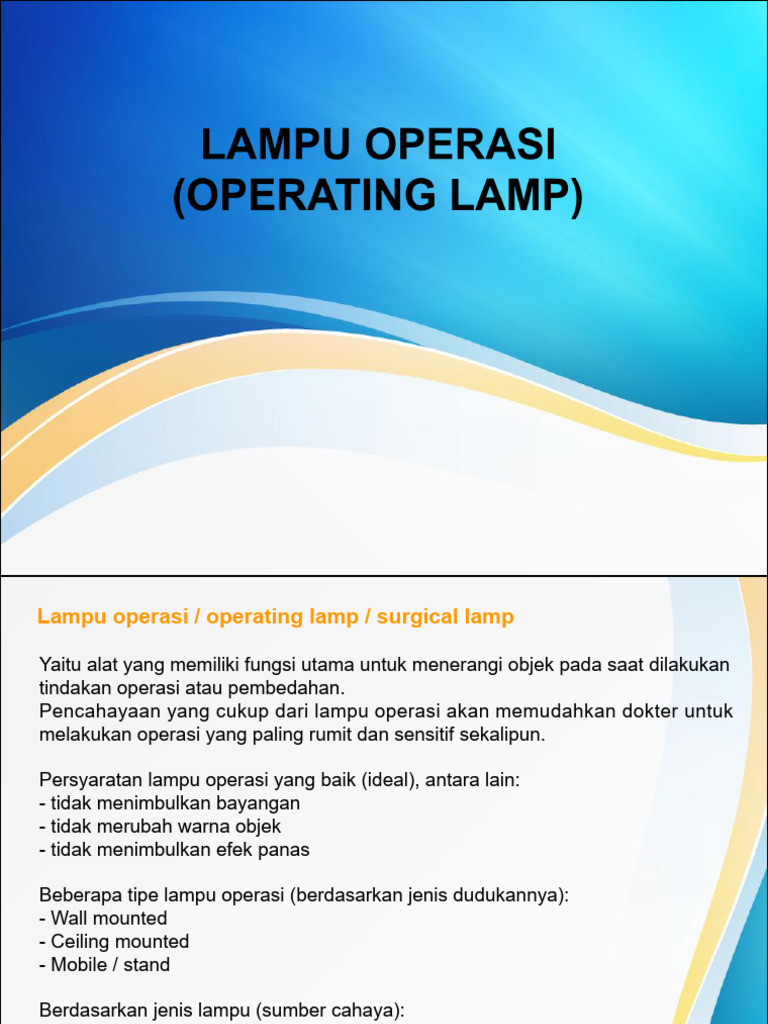 Teori Dasar Lampu Operasi | PDF