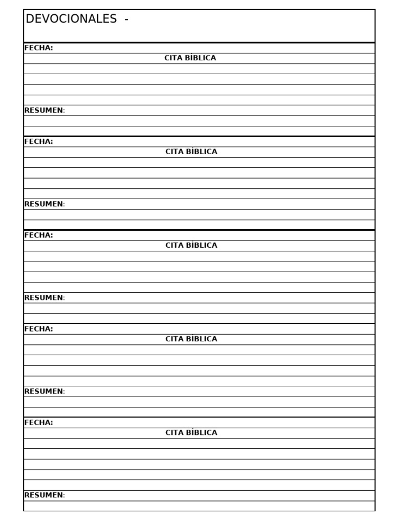 Formato para Devocional | PDF