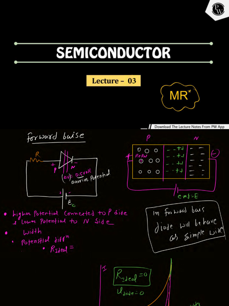 Semiconductor: Lecture 03 (Manish Raj Sir) - English NEET Crash Course | PDF