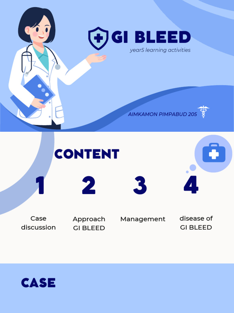 GI Bleed Case Study and Management Guide | PDF | Ulcerative Colitis ...