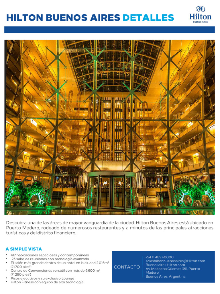 Hilton Buenos Aires - FactSheet | PDF