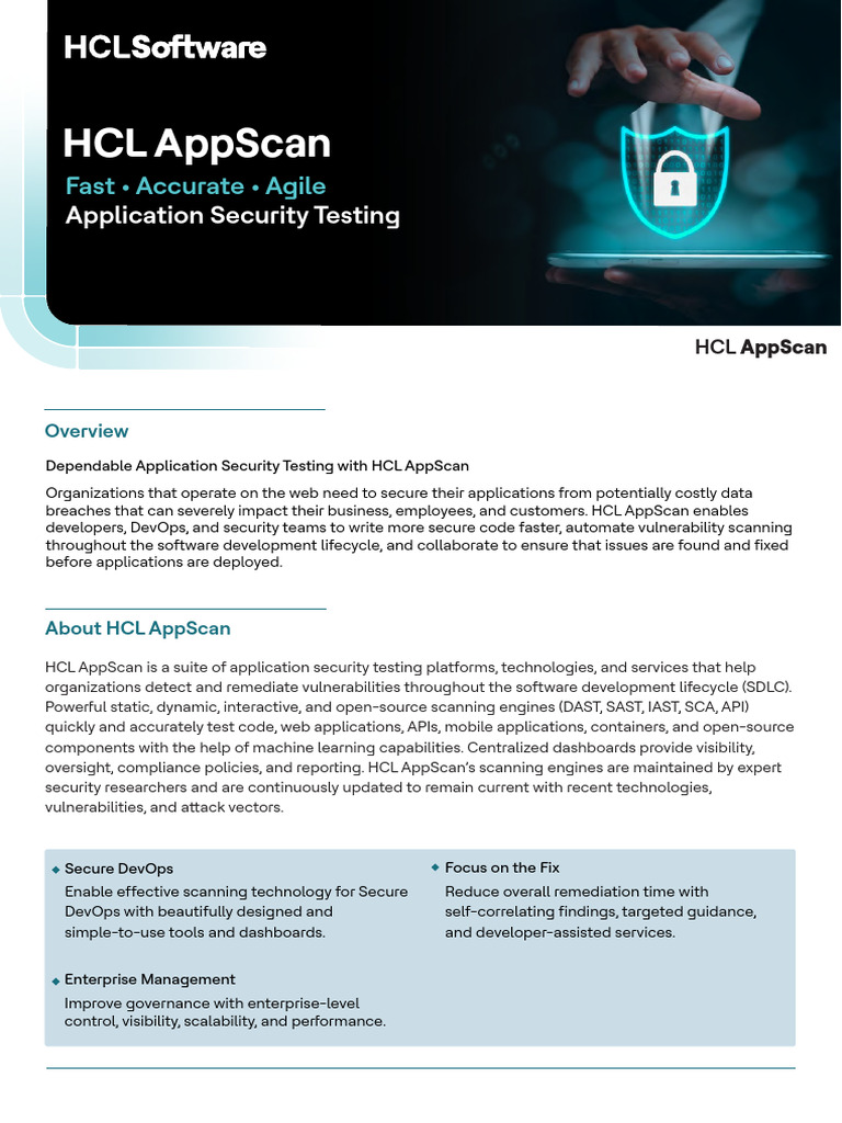Brochure Appscan On-Cloud Final | PDF | Computer Security | Security