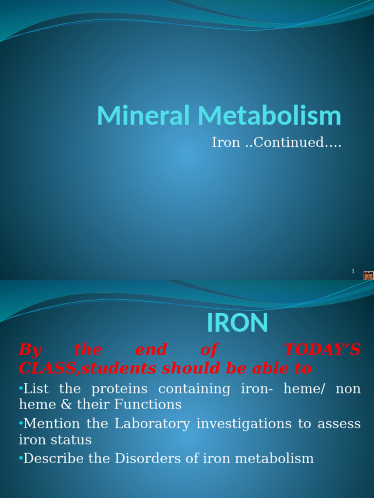 Understanding Iron Metabolism and Functions | PDF | Iron | Anemia