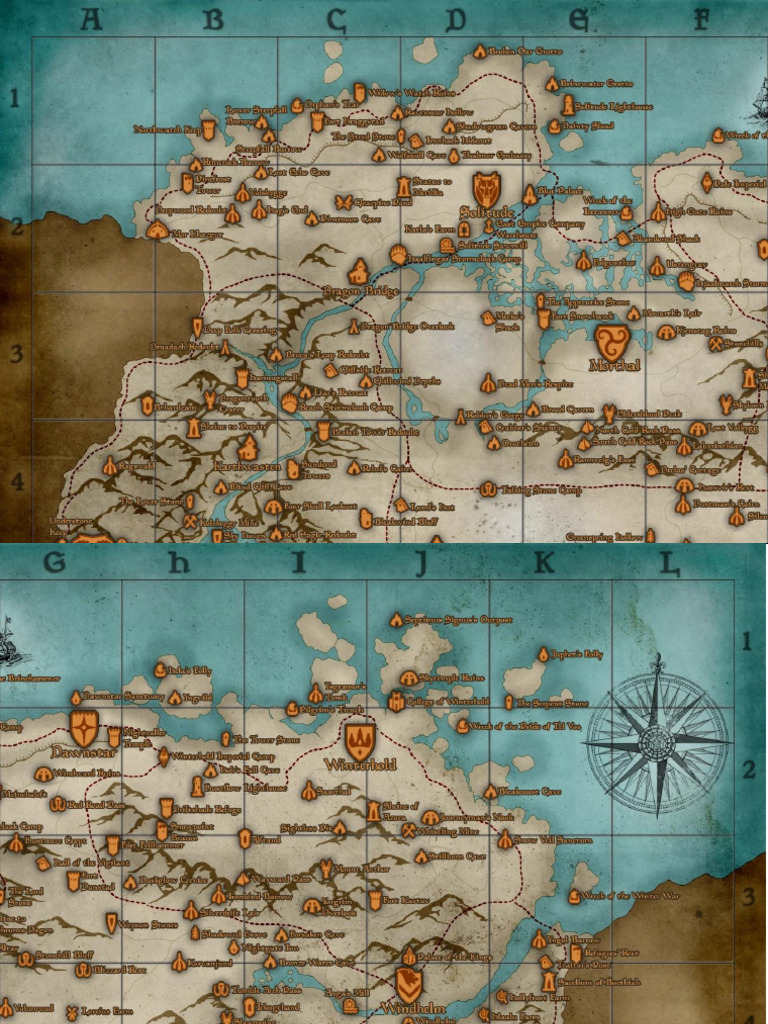 Mapa-De Skyrim Dimensionado | PDF