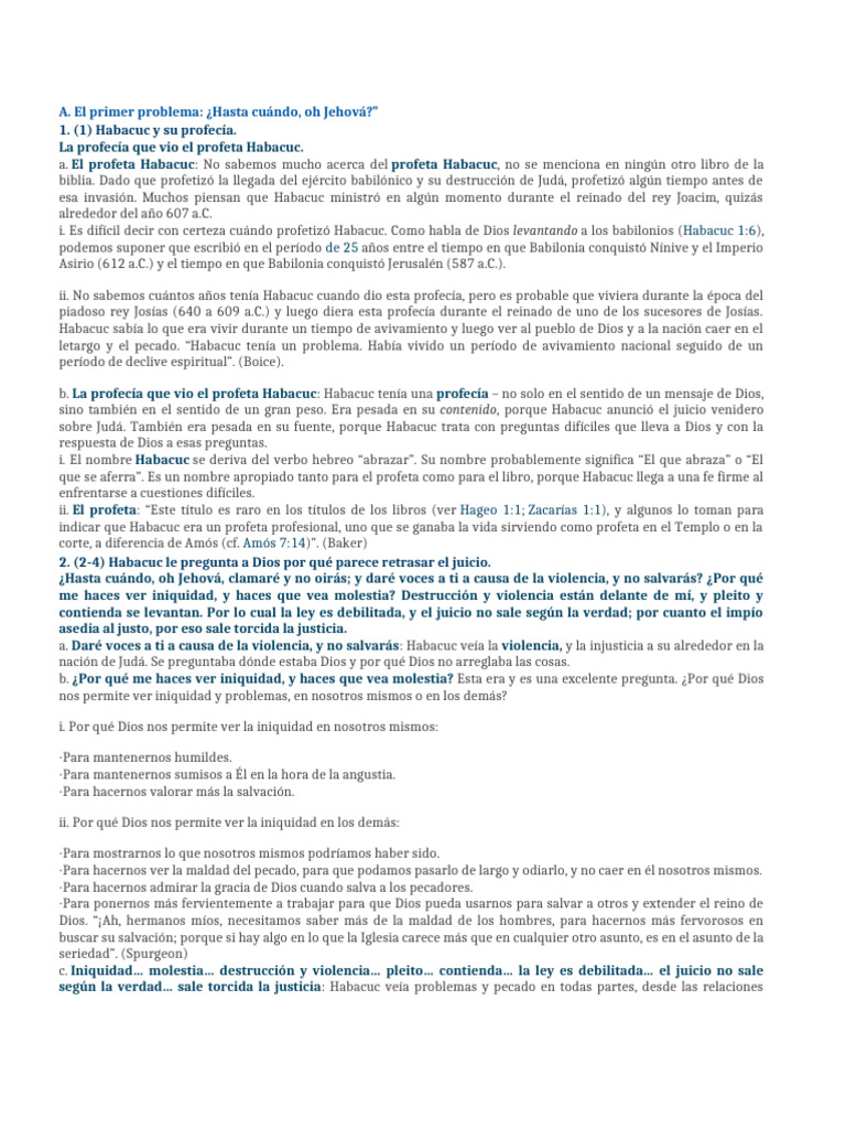 ) Habacuc y Su Profecía | PDF | Profecía | Babilonia