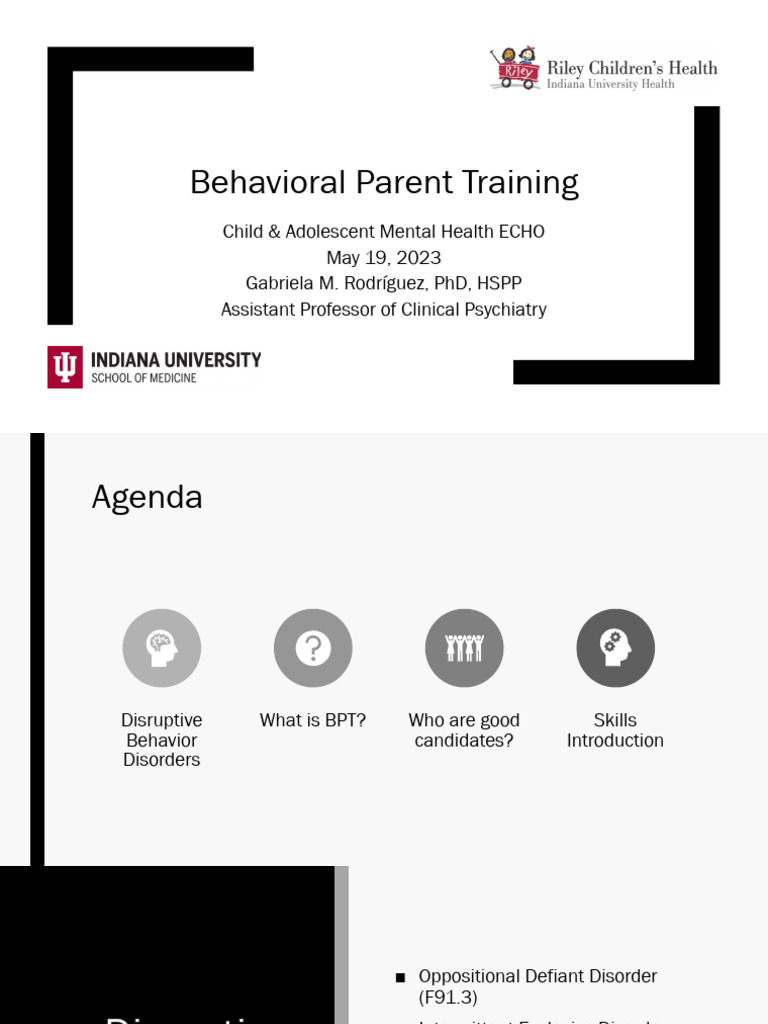 Behavioral Parent Training - Good Resource and Brief With Linked Video ...