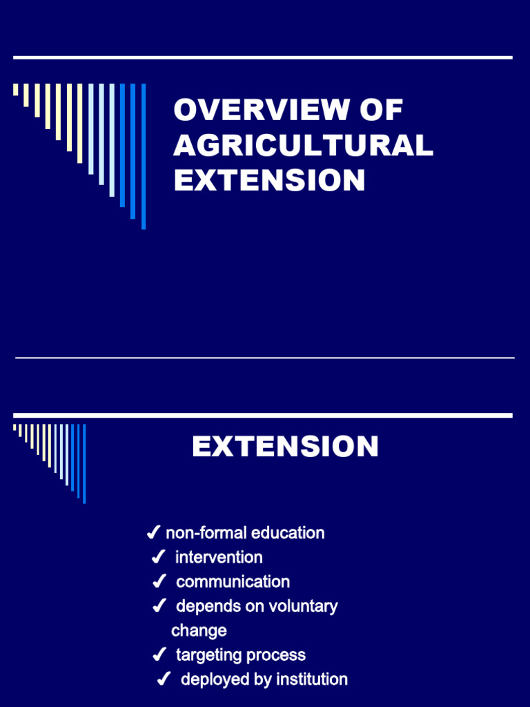 1 Overview of Agri Extension | PDF | Agriculture | Teaching Method