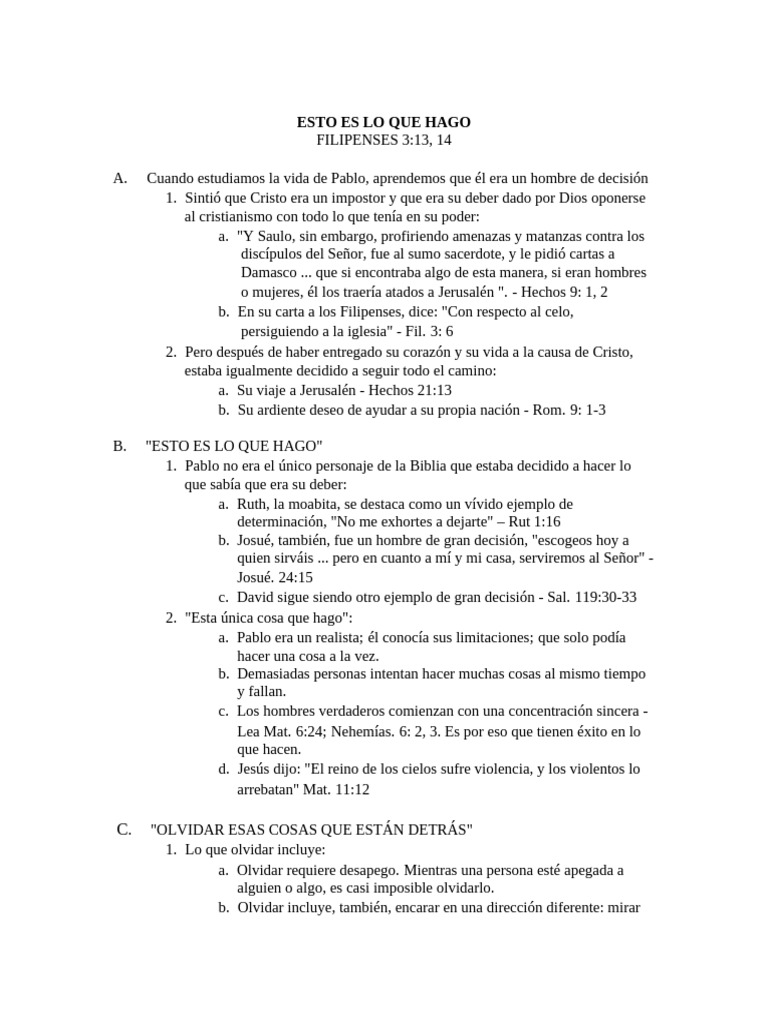 Esto Es Lo Que Hago | PDF | Pablo el apóstol | Jesús