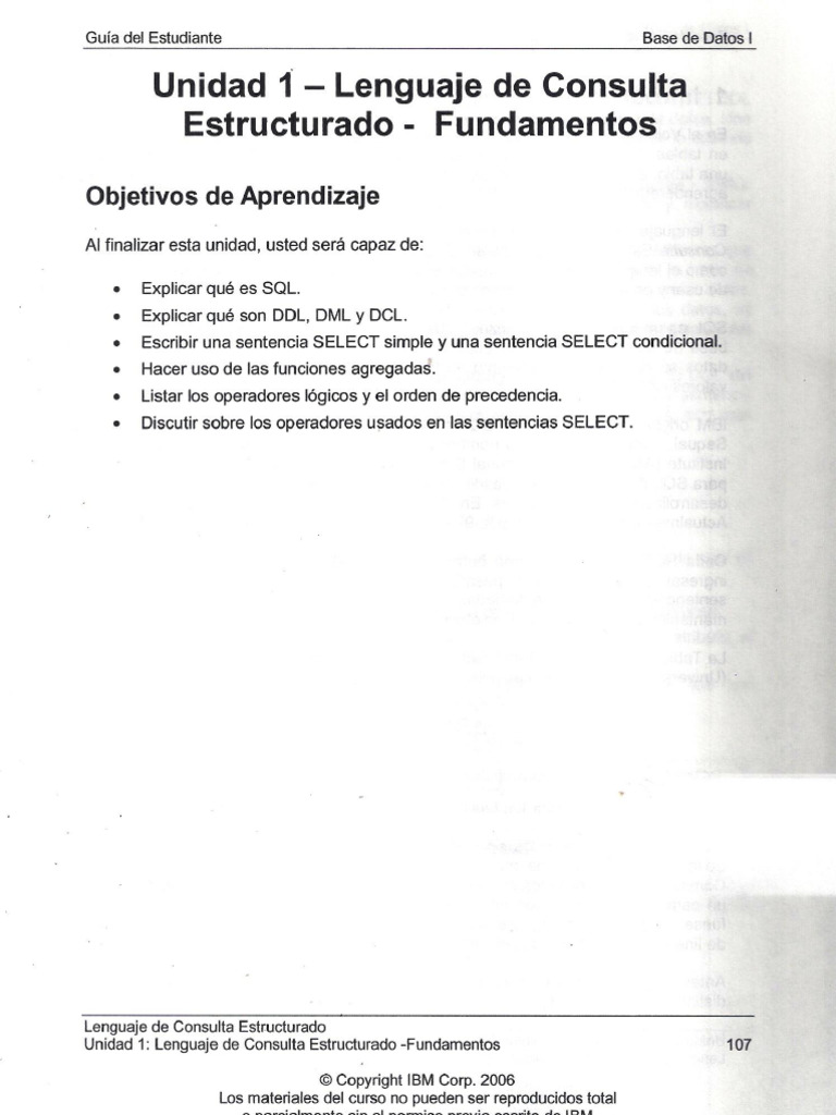 Fundamentos de SQL (Guia Completa Ibm) | PDF