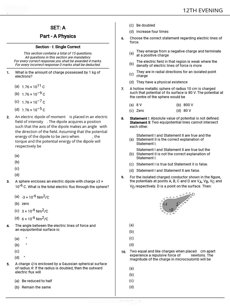 12TH Jee Advanced Practice Question Sheet | PDF | Function (Mathematics ...