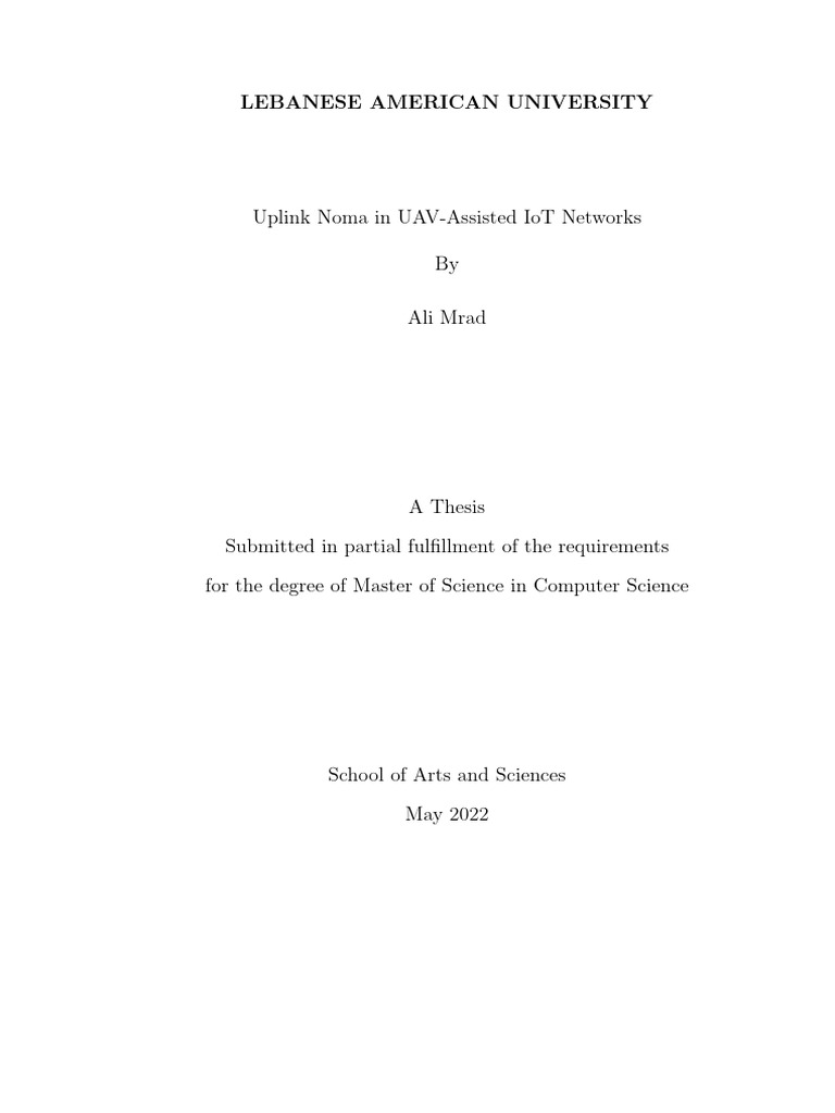 Ali Mrad Thesis Redacted | PDF | Channel Access Method | Internet Of Things