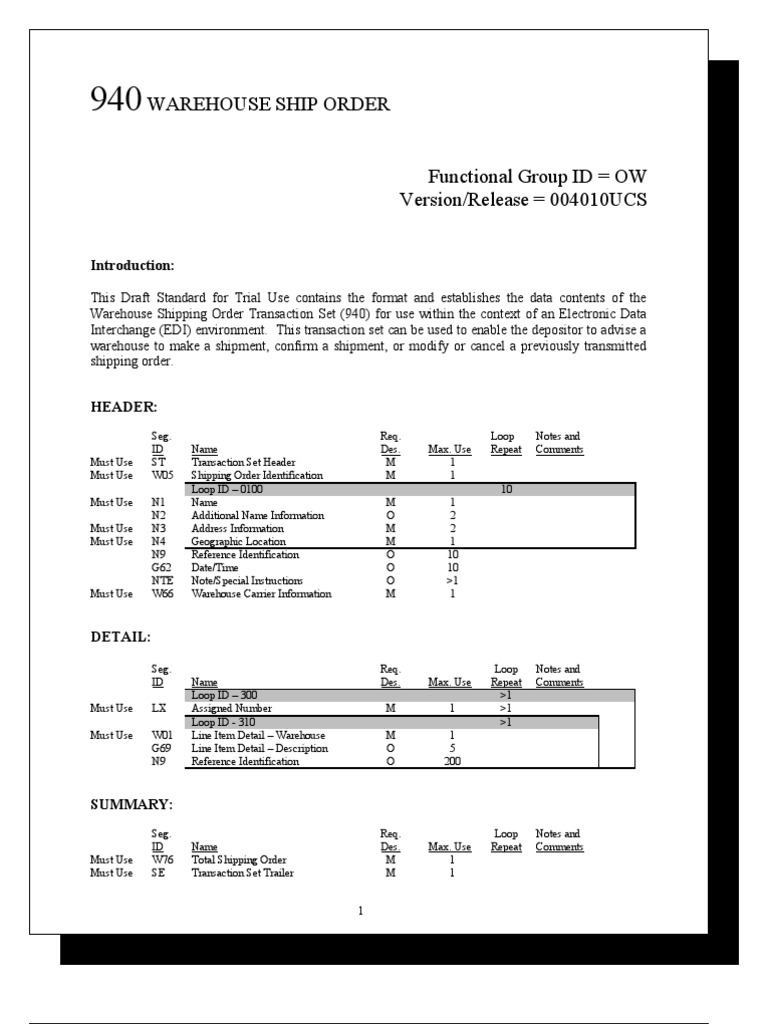 Sample 940 Spec | PDF | Transmission Control Protocol | Electronic Data ...