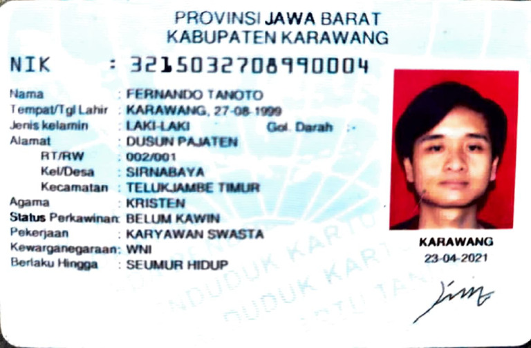 Contoh KTP Karawang Kristen | PDF