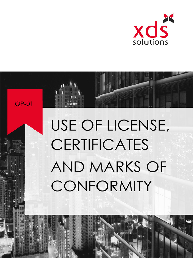 QP 01 Use of License, Certificates, and Marks of Conformity v1.0 | PDF ...