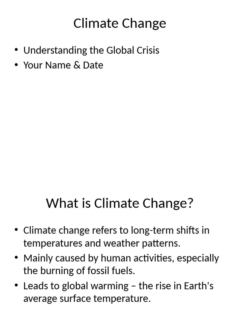 Student Guide to Climate Change | PDF