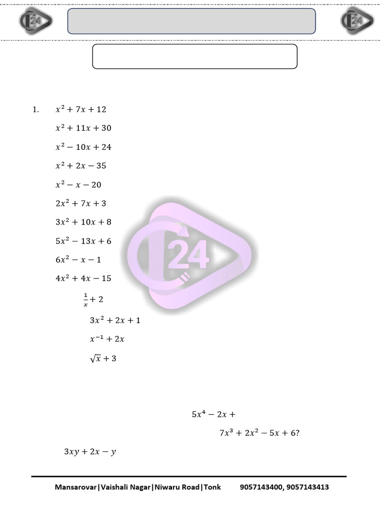 Class 9 Polynomials: Notes & Exercises | PDF