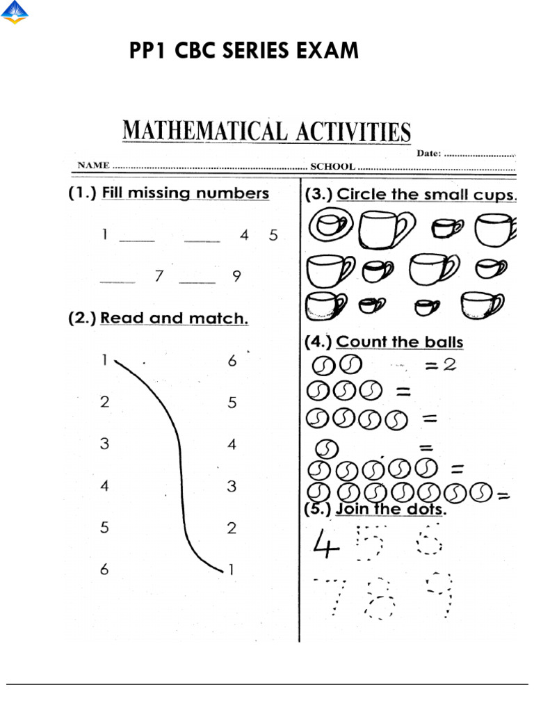 Mathematics Activities PP1 | PDF