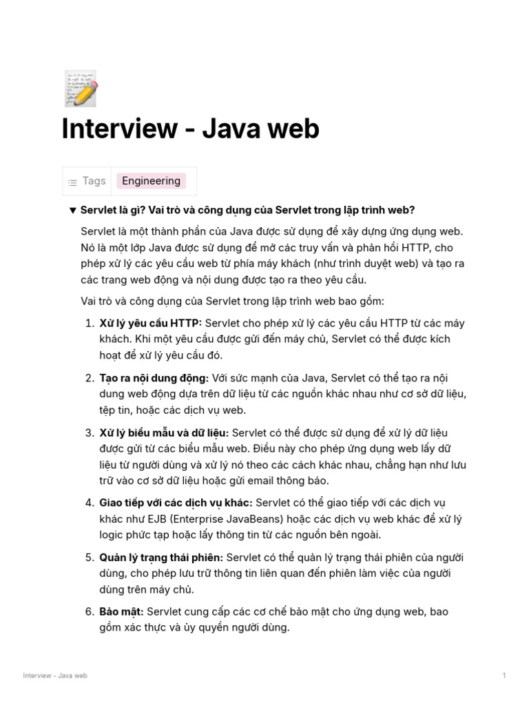 Interview - Java Web | PDF