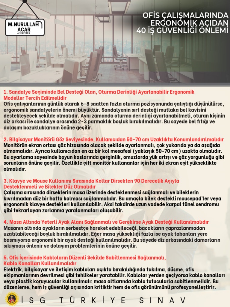 Ofis Al Malar Nda Ergonomik 40 G Venli I Nlemi 1748442917 | PDF