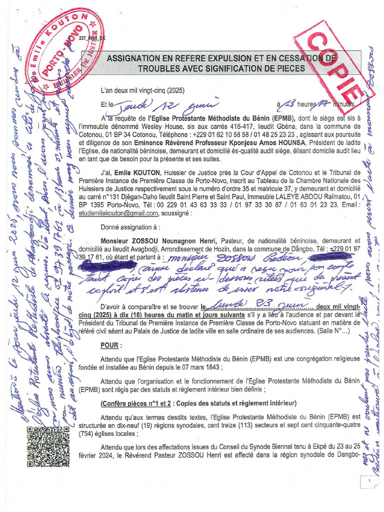 Fiche D'assignation | PDF