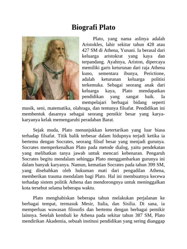 Biografi Plato | PDF
