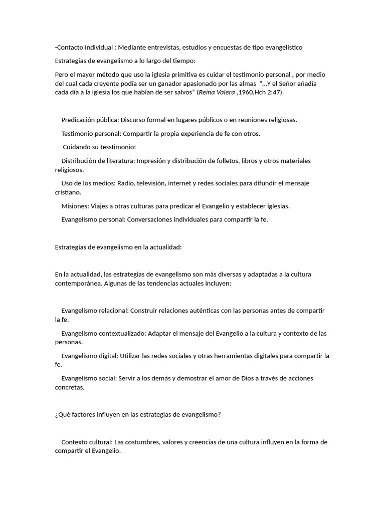 Contacto Individual | PDF