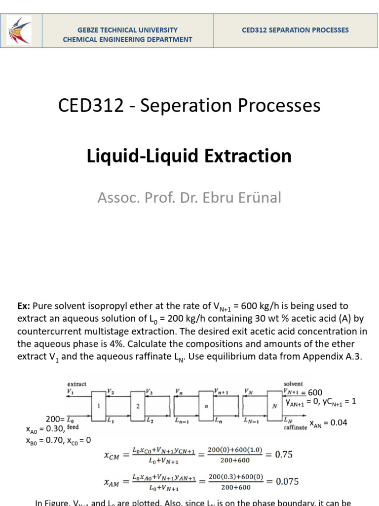 Liq Liq Extraction 08 05 | PDF | Chemical Equilibrium | Tangent
