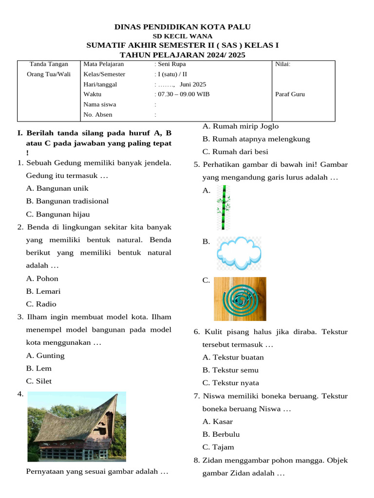8.seni Rupa (1) Genap 2025 | PDF