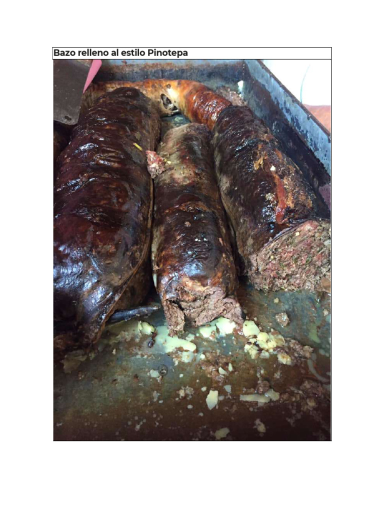 Bazo de res relleno al estilo Pinotepa | PDF