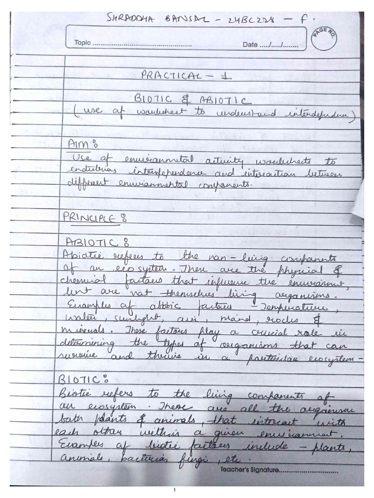 Evs Practical File - 24BC228 | PDF