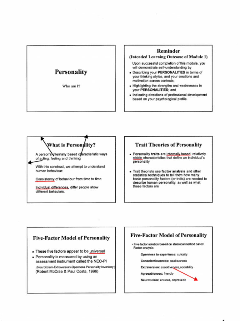 (M1-1) Personality Edited Version | PDF
