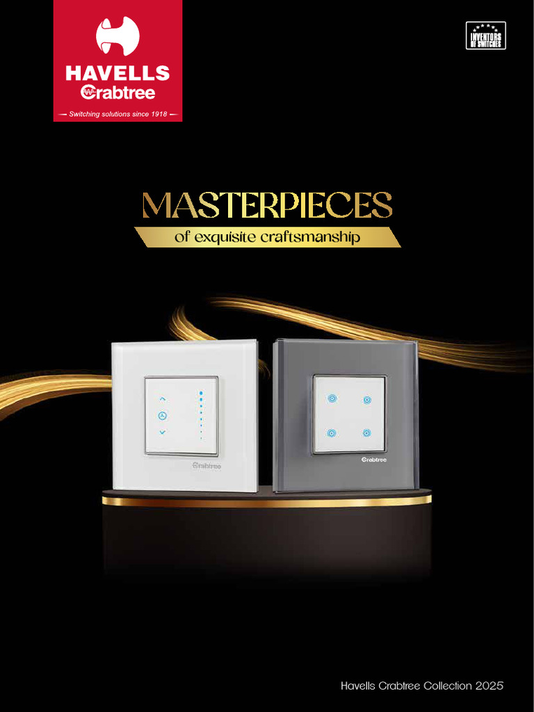 Havells Crabtree Switches Catalogue 2025 | PDF | Electrical Connector ...