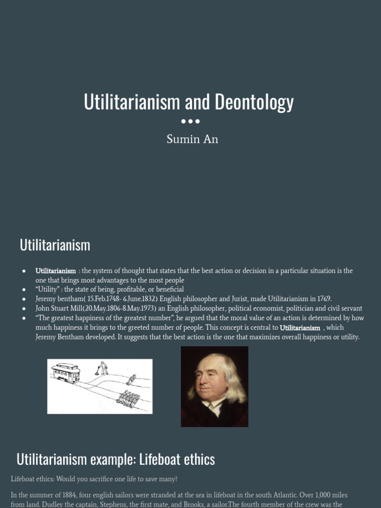 Utilitarianism vs. Deontology Explained | PDF | Utilitarianism ...