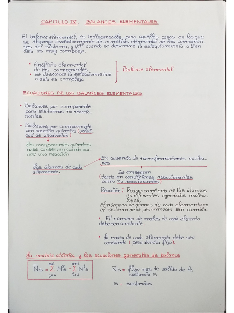 Capítulo IV. Balances Elementales - Primera Parte | PDF