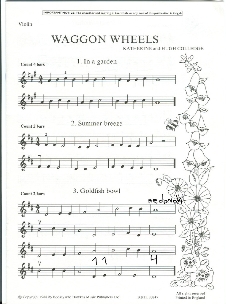Wagon Wheels - Violin | PDF