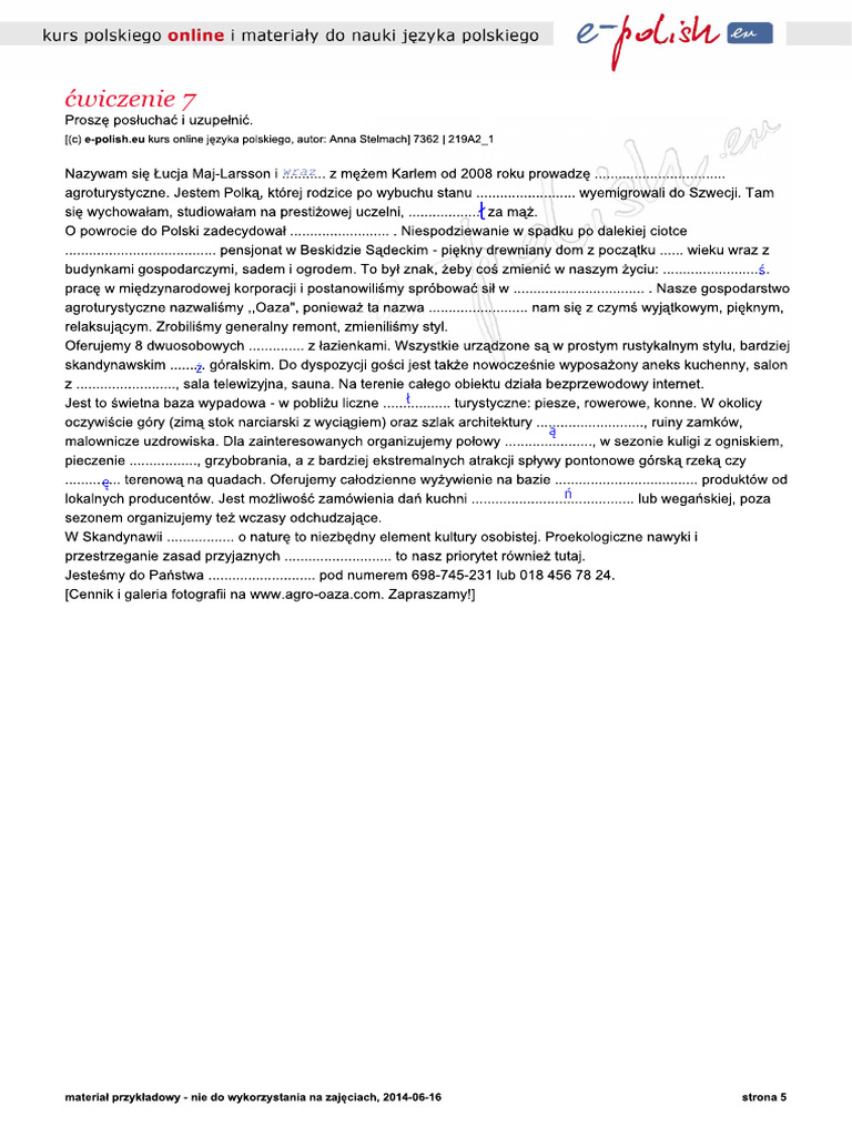 Lekcja 19, Praca Domowa Done | PDF