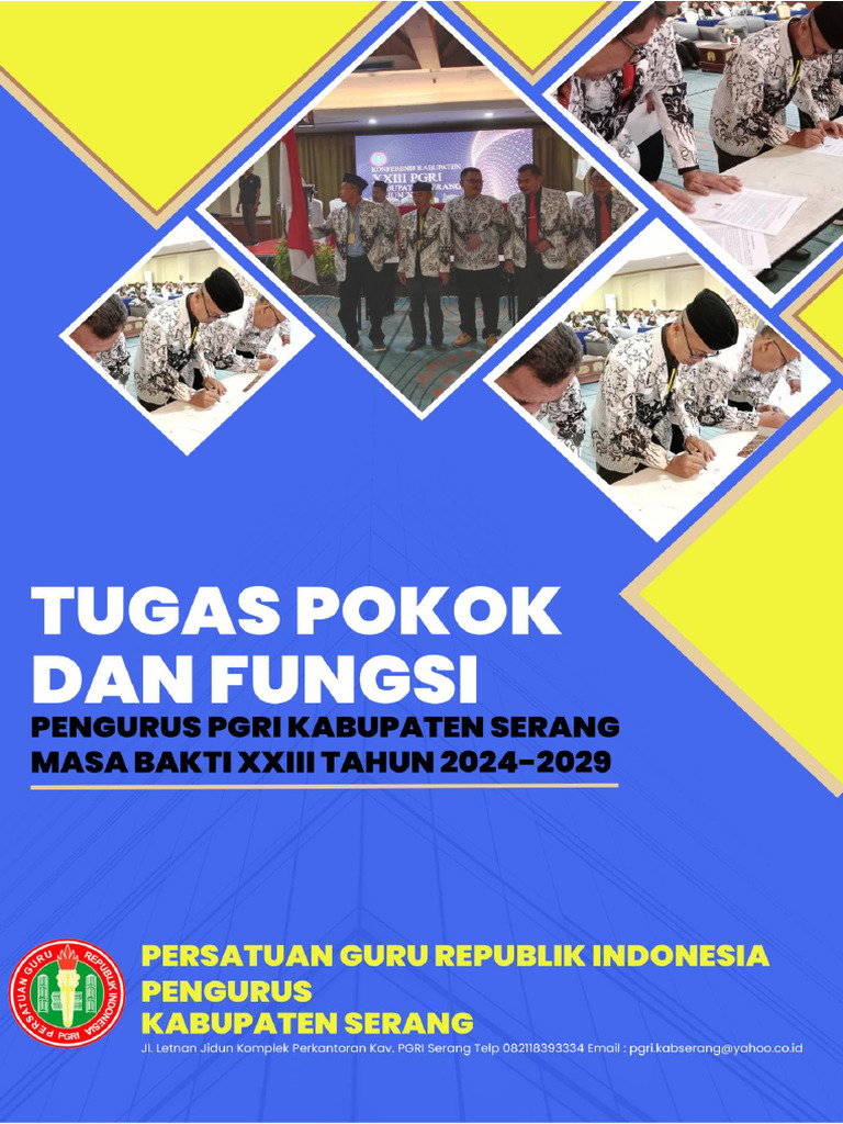 Tugas Pokok Dan Fungsi Pengurus Pgri Kabupaen Serang | PDF