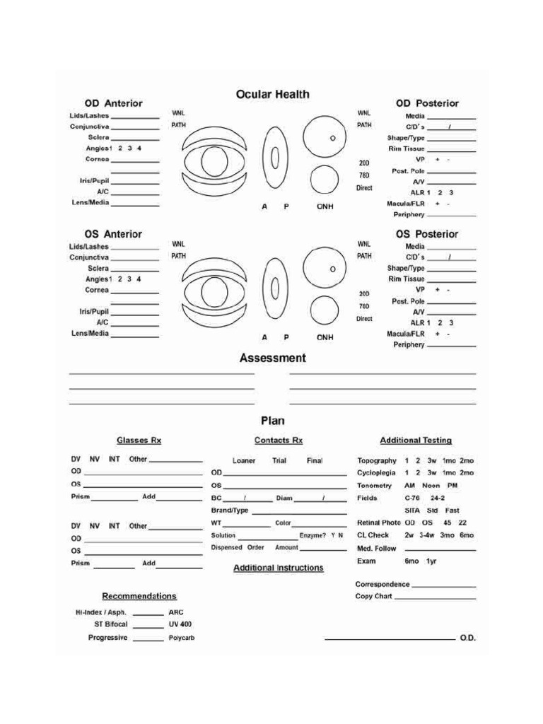 Ocular Health Form | PDF