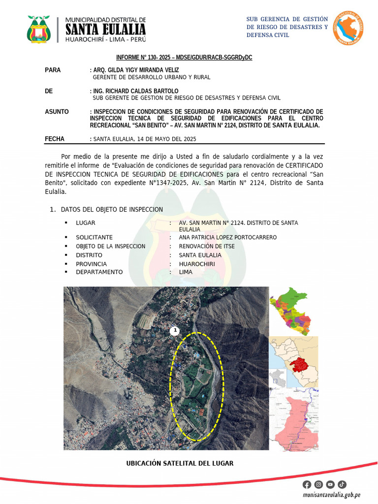 Informe 130 | PDF | Defensa Civil | Seguridad y salud ocupacional