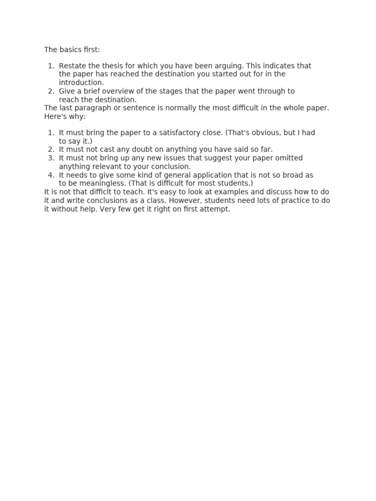 How To Improve Our Essays Conclusions | PDF | Creativity | Essays