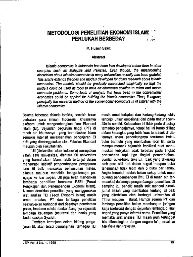 ID Metodologi Penelitian Ekonomi Islam Perl | PDF