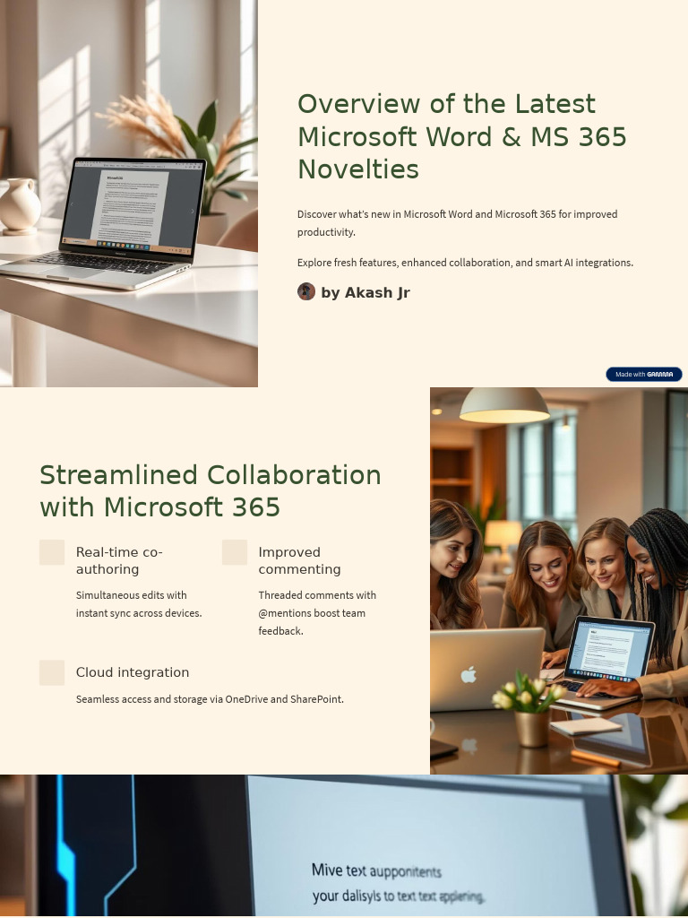 Overview of The Latest Microsoft Word and MS 365 Novelties | PDF ...